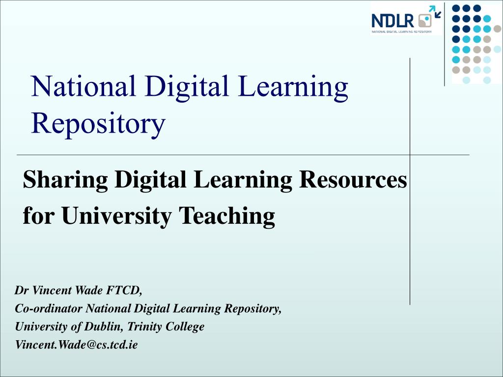 PPT - National Digital Learning Repository PowerPoint Presentation ...