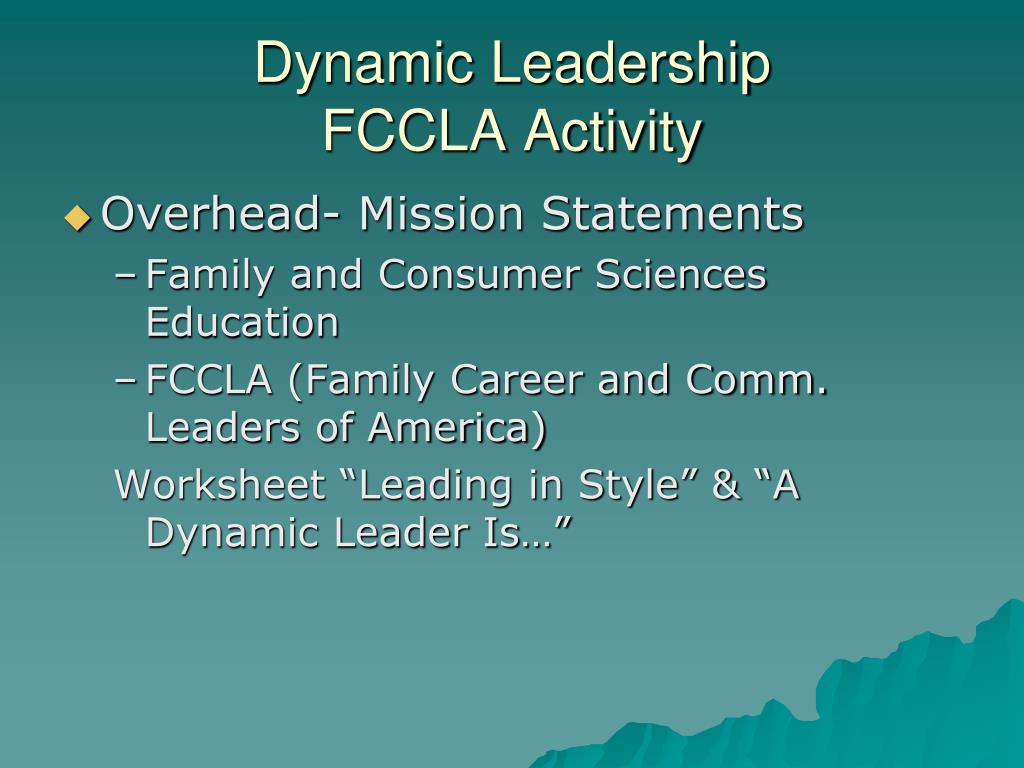 PPT - Dynamic Leadership FCCLA Activity PowerPoint Presentation, free ...
