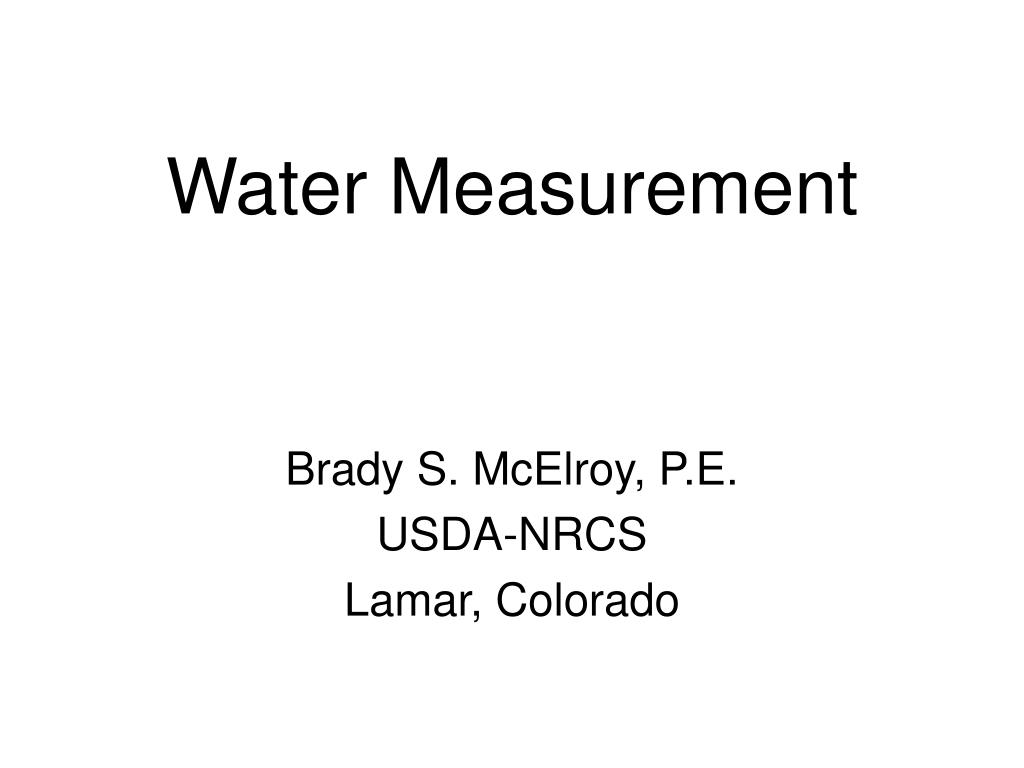 PPT - Water Measurement PowerPoint Presentation, free download - ID:4127971