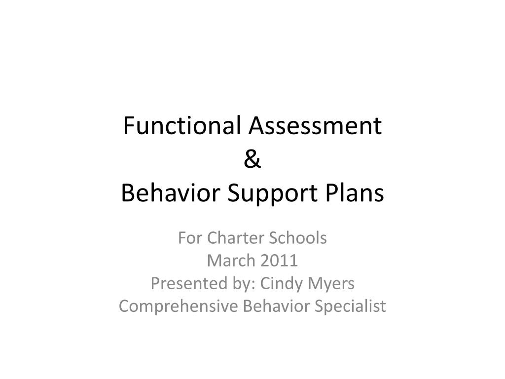 PPT - Functional Assessment & Behavior Support Plans PowerPoint ...