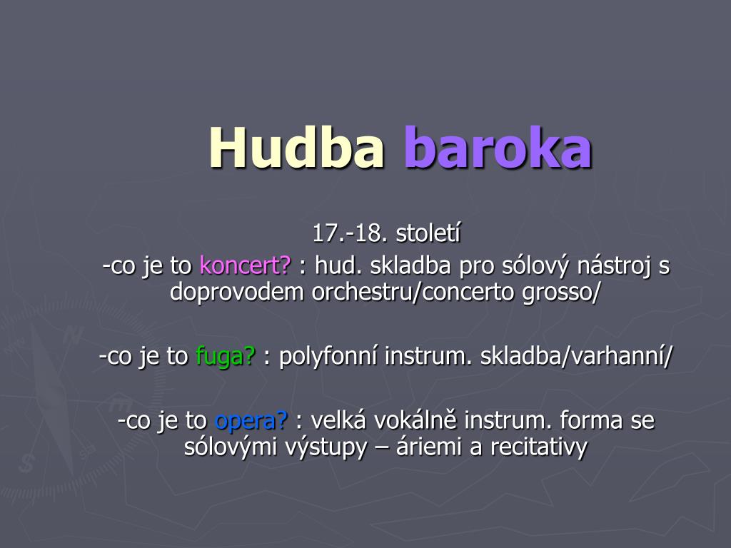 PPT - Hudba baroka PowerPoint Presentation, free download - ID:4128851