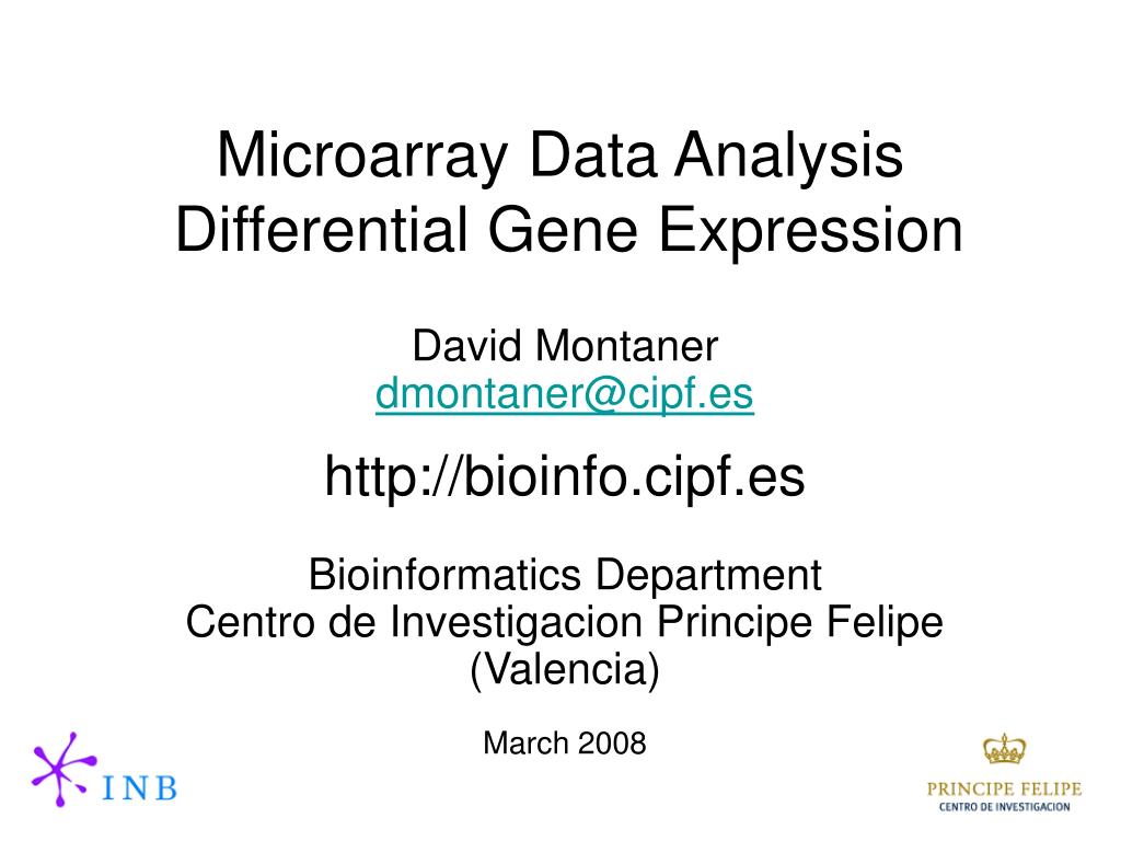 PPT - Microarray Data Analysis Differential Gene Expression PowerPoint ...