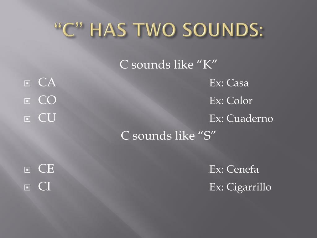 PPT - “C” HAS TWO SOUNDS: PowerPoint Presentation, free download - ID ...