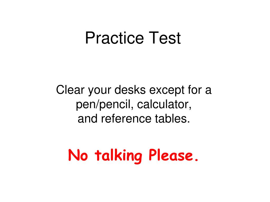 PPT - Practice Test PowerPoint Presentation, free download - ID:4135499