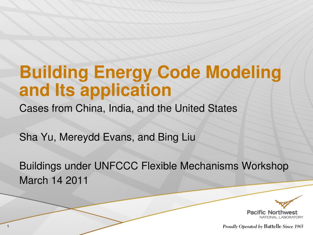 PPT - Building Energy Code Modeling and Its application PowerPoint ...