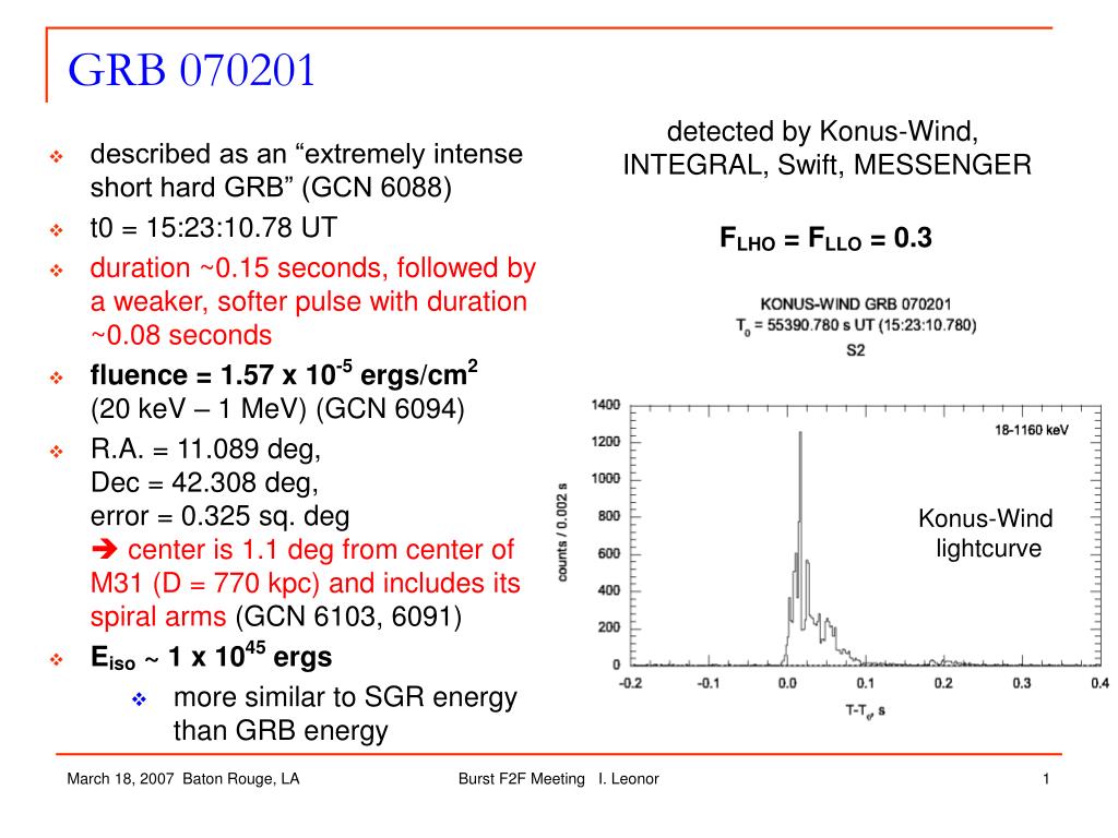 PPT - GRB 070201 PowerPoint Presentation, free download - ID:4139645