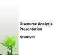 PPT - Qualitative Data Analysis II: Discourse and narrative analysis ...