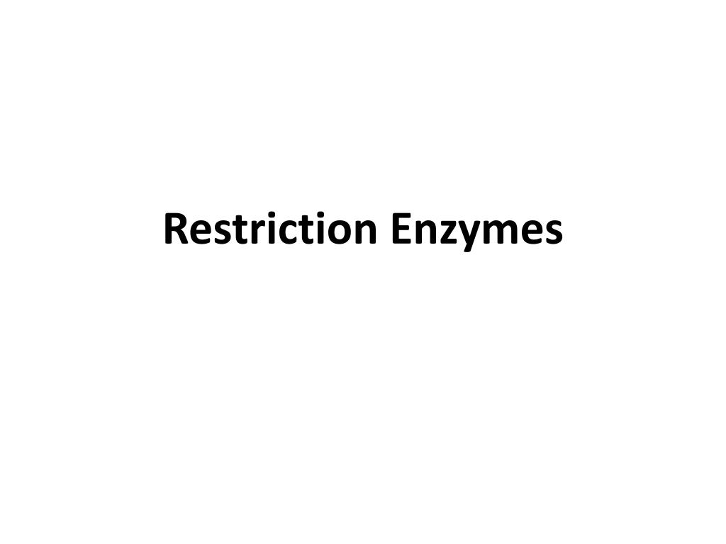 PPT - Restriction Enzymes PowerPoint Presentation, free download - ID ...