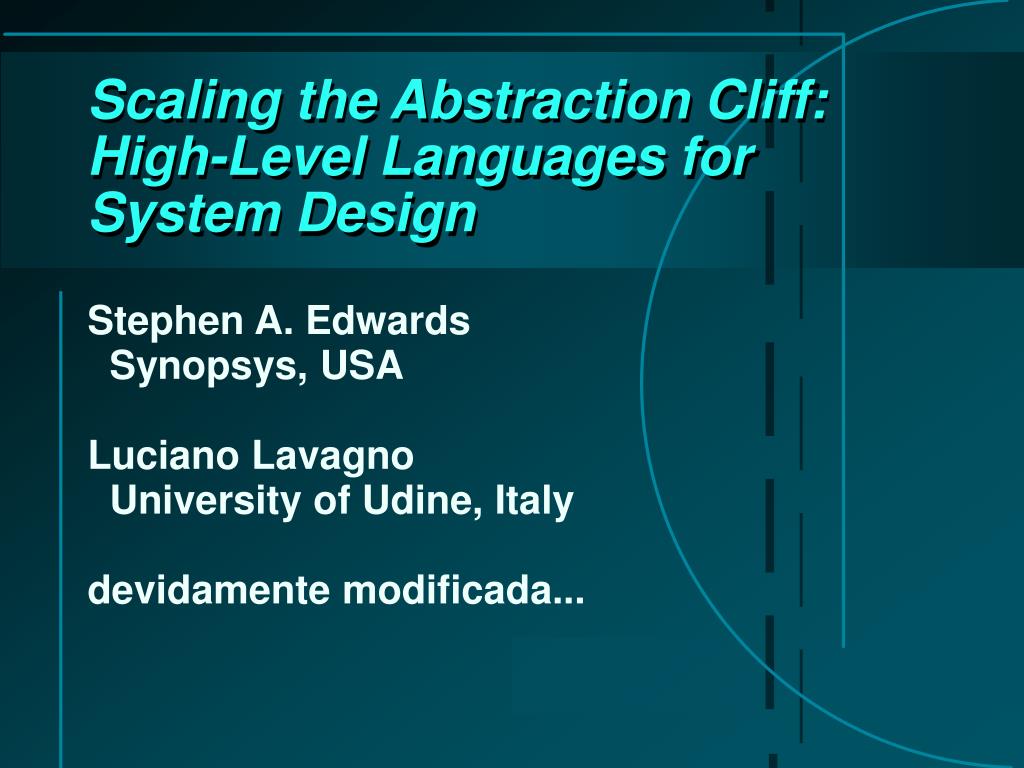 PPT - Scaling the Abstraction Cliff: High-Level Languages for System ...
