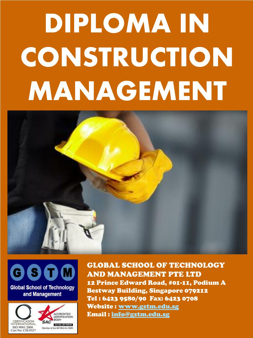 PPT - DIPLOMA IN CONSTRUCTION MANAGEMENT PowerPoint Presentation, free ...