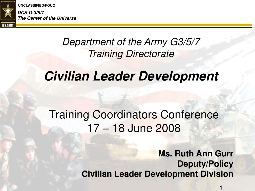 PPT - Department of the Army G3/5/7 Training Directorate Civilian ...