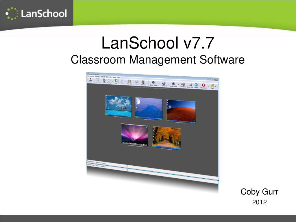 PPT - LanSchool v7.7 Classroom Management Software PowerPoint ...