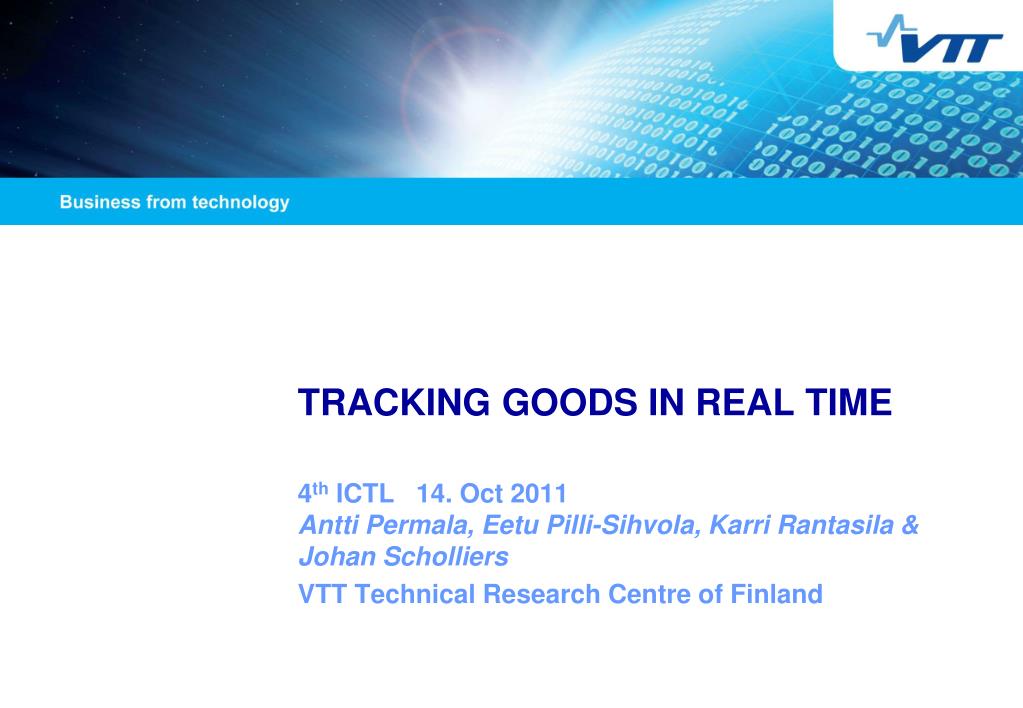PPT - TRACKING GOODS IN REAL TIME PowerPoint Presentation, free ...