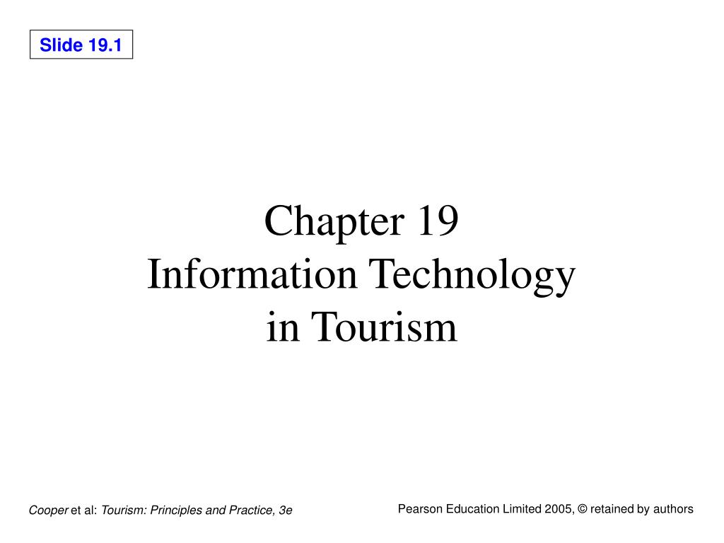 PPT - Chapter 19 Information Technology in Tourism PowerPoint ...
