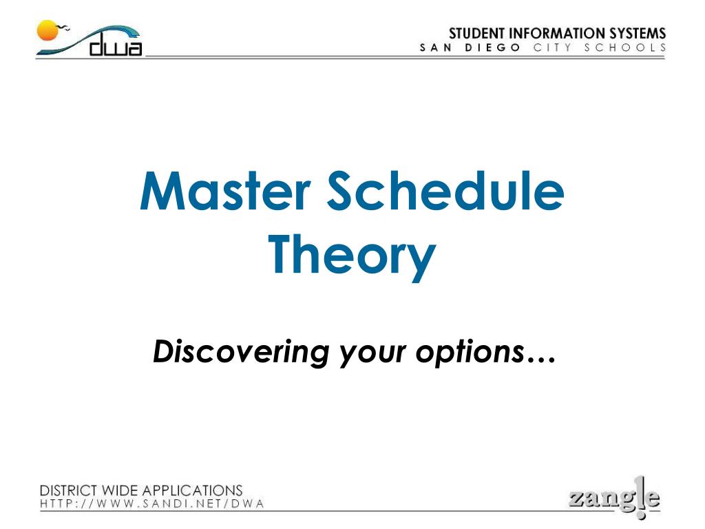 PPT - Master Schedule Theory PowerPoint Presentation, free download ...