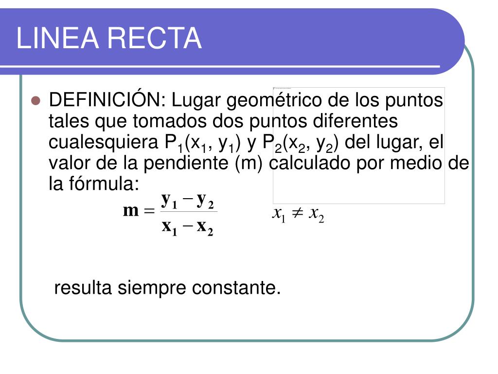 PPT - LINEA RECTA PowerPoint Presentation, free download - ID:4163905
