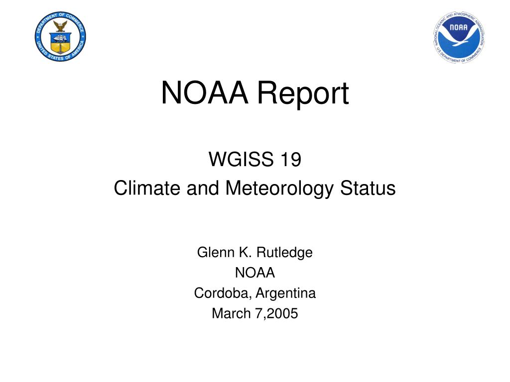 PPT - NOAA Report PowerPoint Presentation, free download - ID:4164384