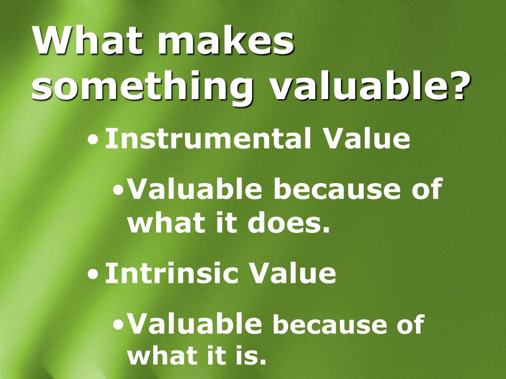 PPT - What makes something valuable? PowerPoint Presentation, free ...