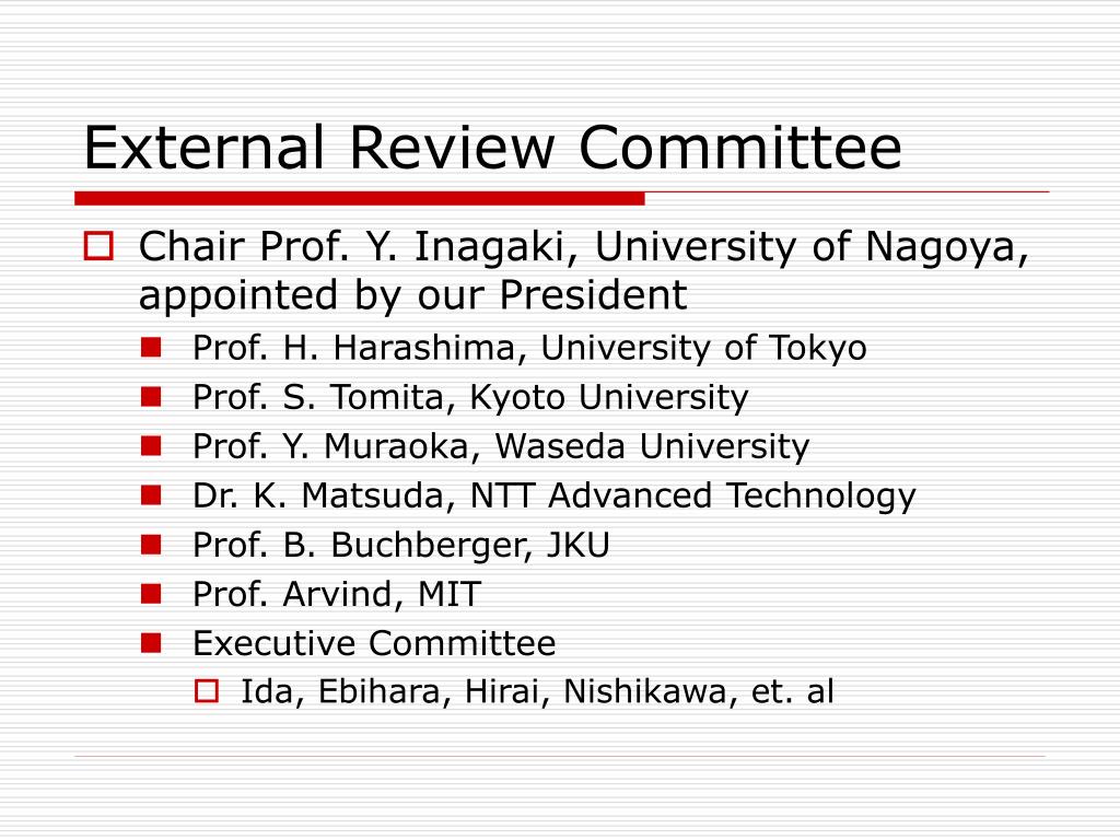 PPT - External Review Committee PowerPoint Presentation, free download ...