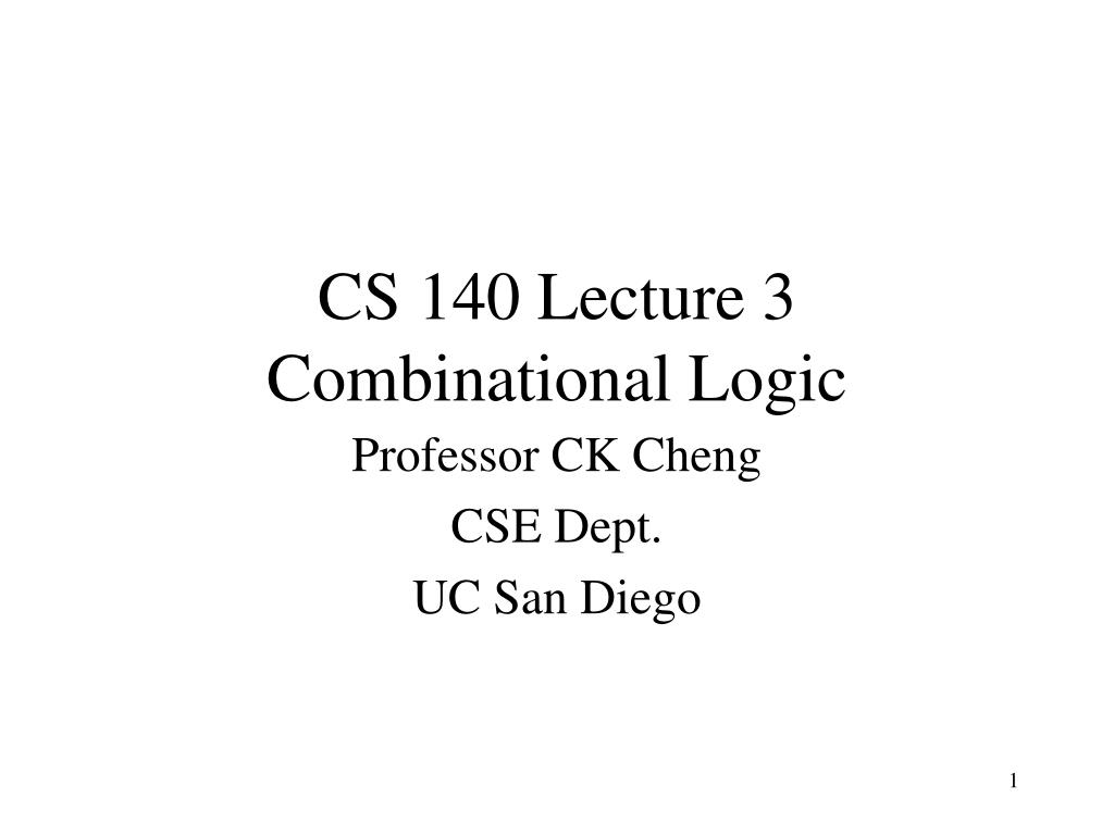 PPT - Combinational Logic Basics: Implementation & Optimization ...