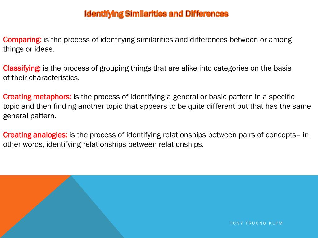 PPT - Identifying Similarities and Differences PowerPoint Presentation ...