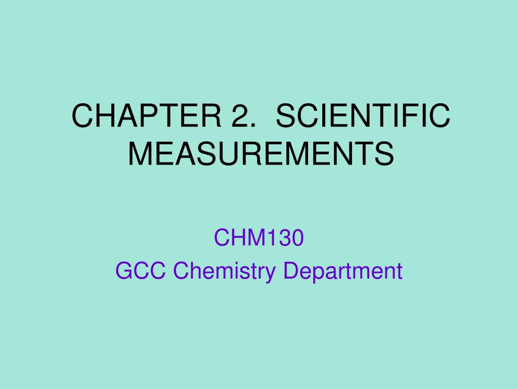 PPT - Mastering Scientific Measurements in Chemistry PowerPoint ...