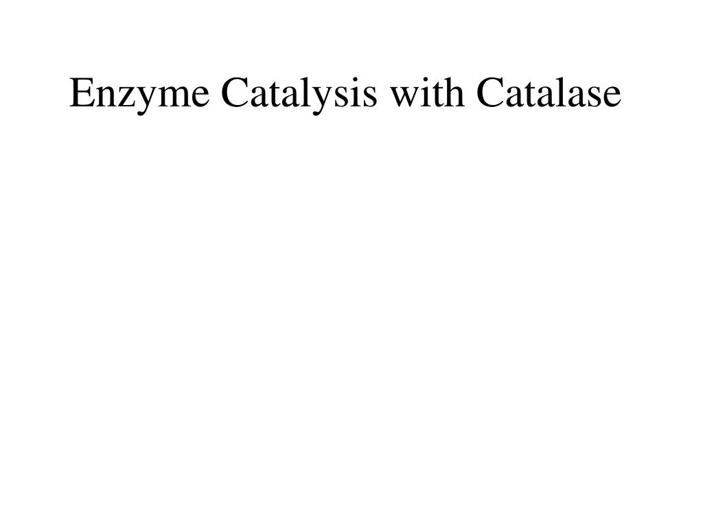 PPT - Enzyme Catalysis with Catalase PowerPoint Presentation, free ...