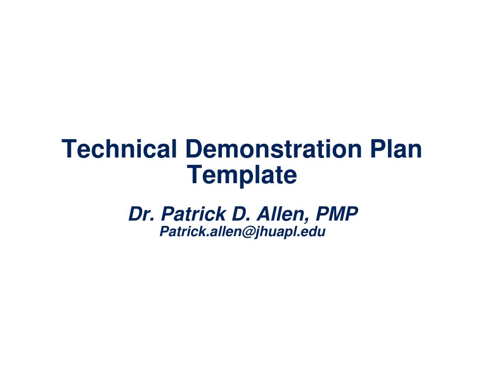 PPT - Technical Demonstration Plan Template PowerPoint Presentation ...