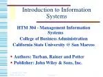 PPT - Introduction to Information Systems PowerPoint Presentation, free ...