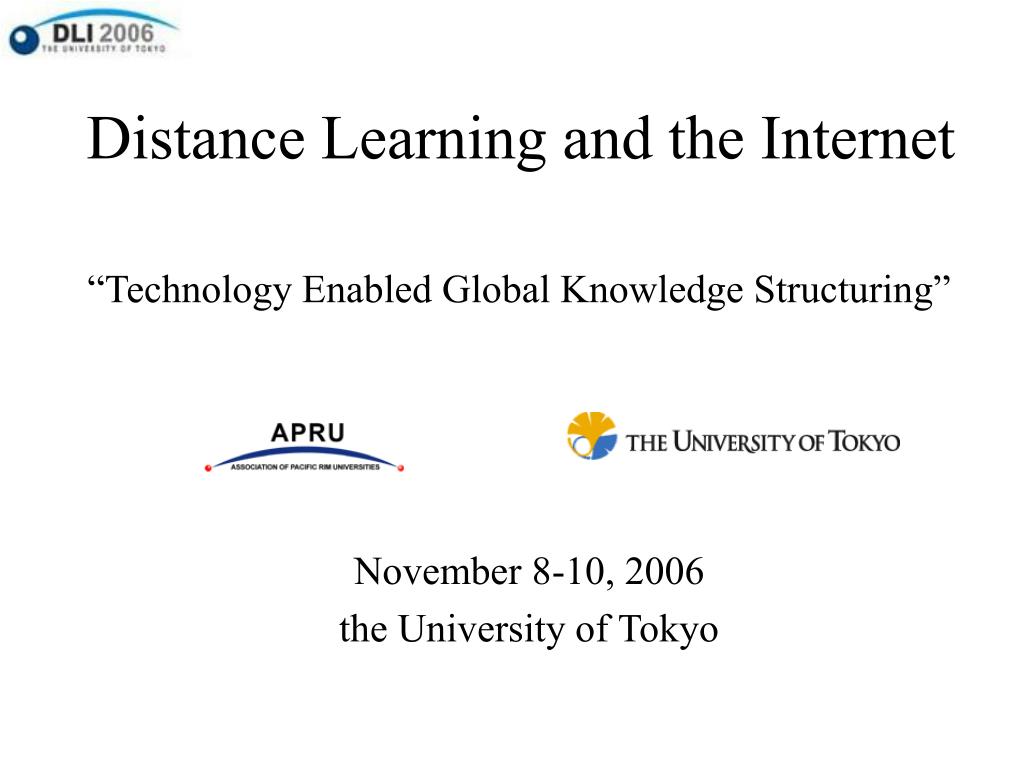 PPT - Distance Learning and the Internet PowerPoint Presentation, free ...