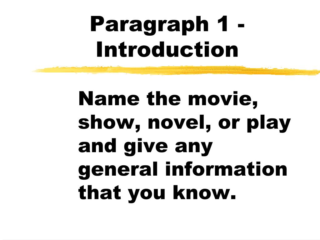 PPT - Paragraph 1 - Introduction PowerPoint Presentation, free download ...