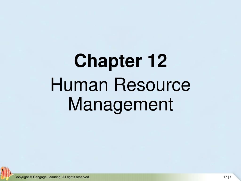 PPT - Chapter 12 Human Resource Management PowerPoint Presentation ...