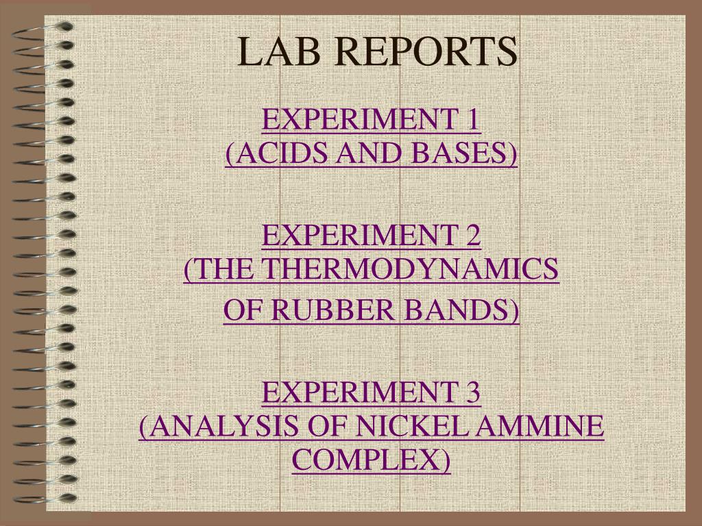 PPT - LAB REPORTS PowerPoint Presentation, free download - ID:4183296