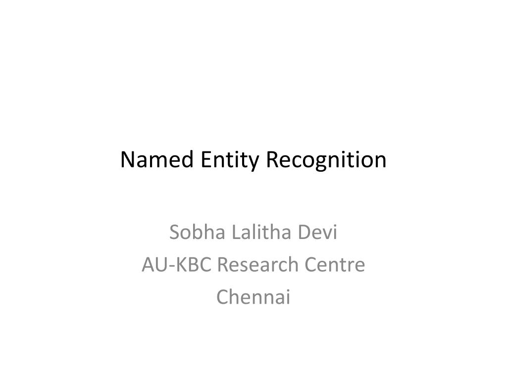 PPT - Named Entity Recognition PowerPoint Presentation, free download ...