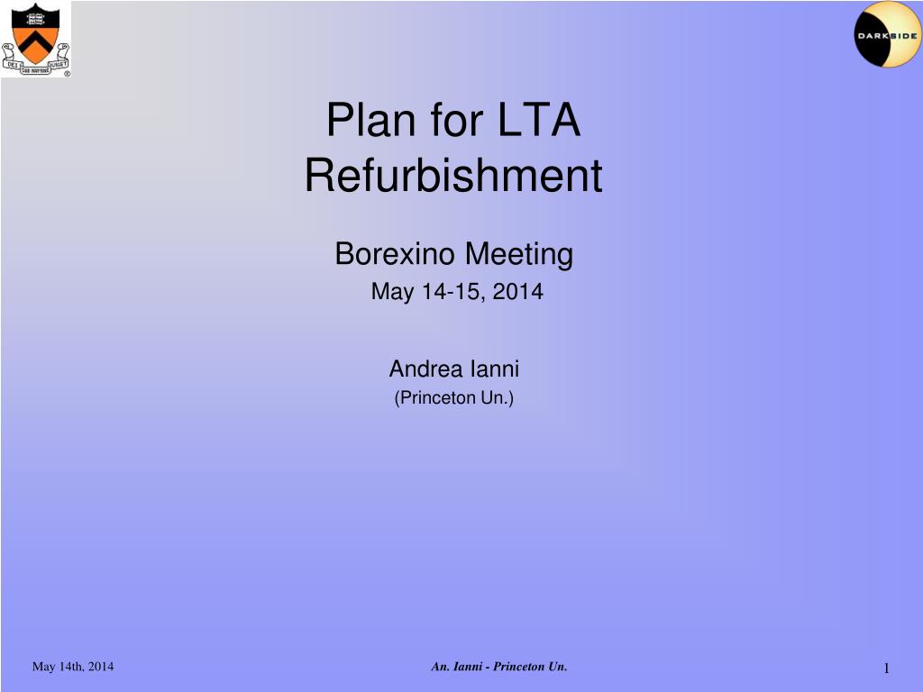 PPT - Plan for LTA Refurbishment PowerPoint Presentation, free download ...