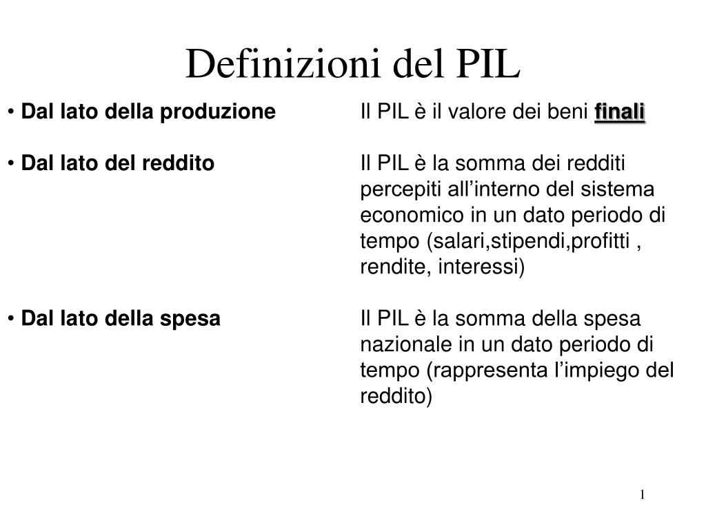 PPT - Definizioni del PIL PowerPoint Presentation, free download - ID ...