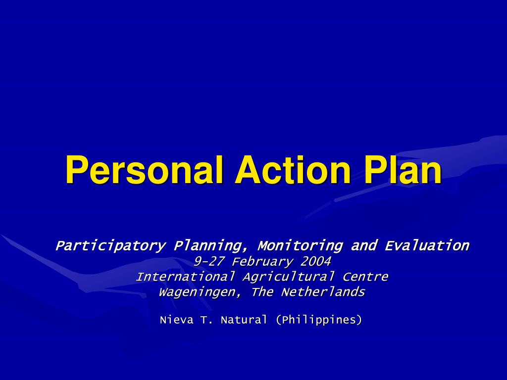PPT - Personal Action Plan PowerPoint Presentation, free download - ID ...