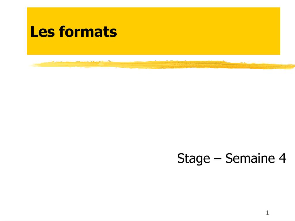 PPT - Les formats PowerPoint Presentation, free download - ID:4187946