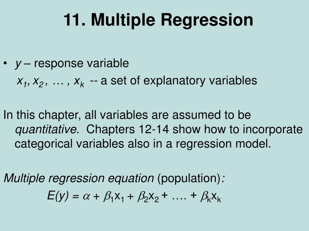 PPT - 11. Multiple Regression PowerPoint Presentation, free download ...