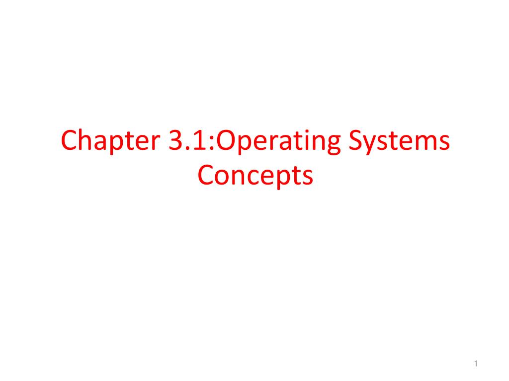 PPT - Chapter 3.1:Operating Systems Concepts PowerPoint Presentation ...