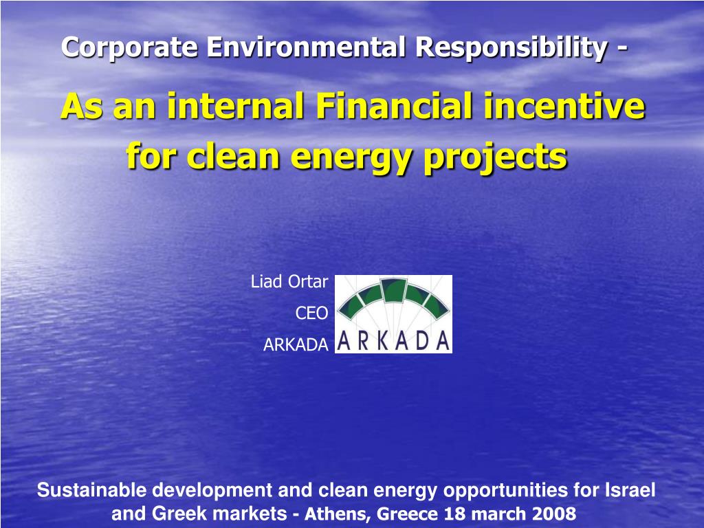 PPT - Corporate Environmental Responsibility - PowerPoint Presentation ...