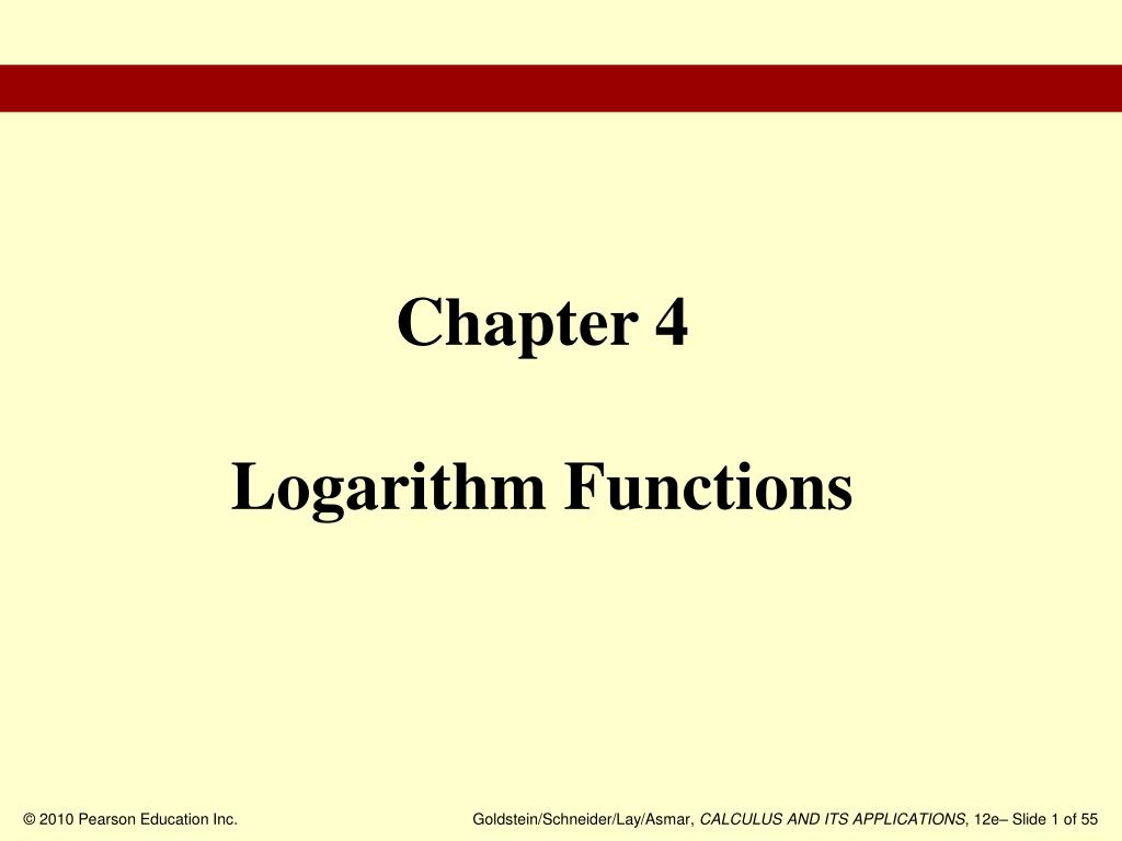 PPT - Chapter 4 Logarithm Functions PowerPoint Presentation, free download - ID:4195136