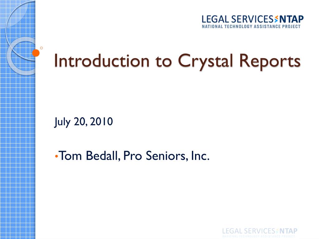 PPT - Introduction to Crystal Reports PowerPoint Presentation, free ...