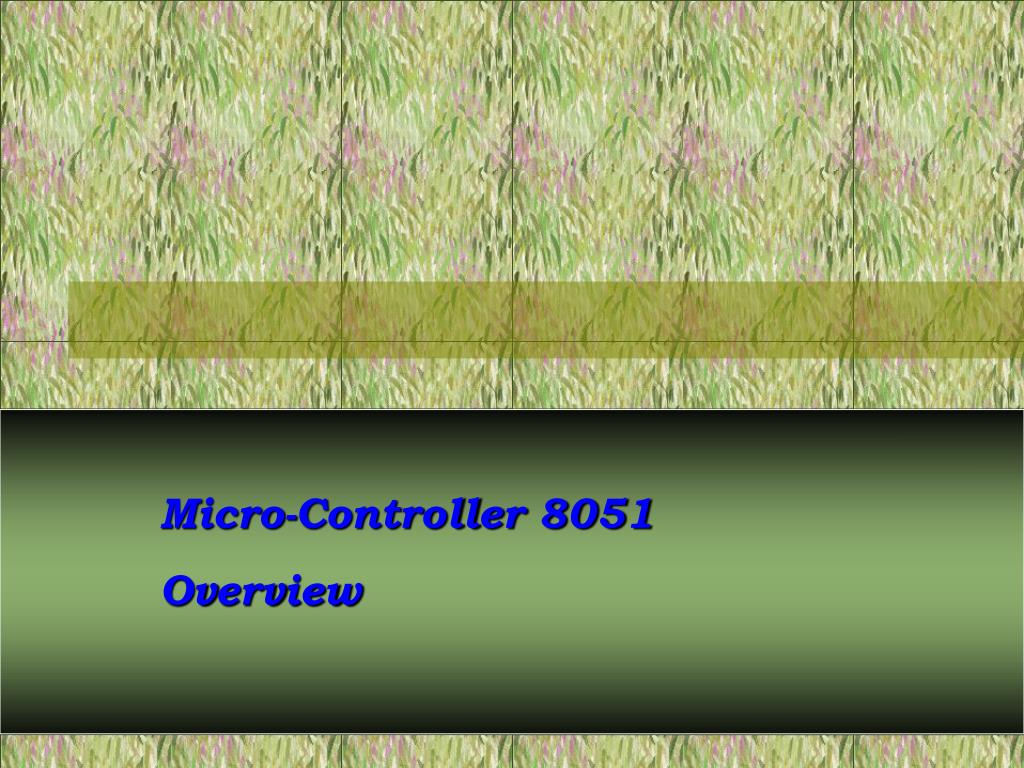 PPT - Micro-Controller 8051 Overview PowerPoint Presentation, free ...