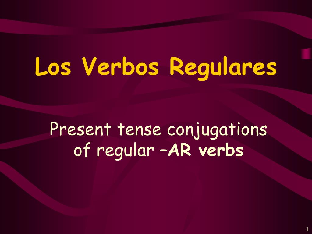 PPT - Los Verbos Regulares PowerPoint Presentation, free download - ID ...