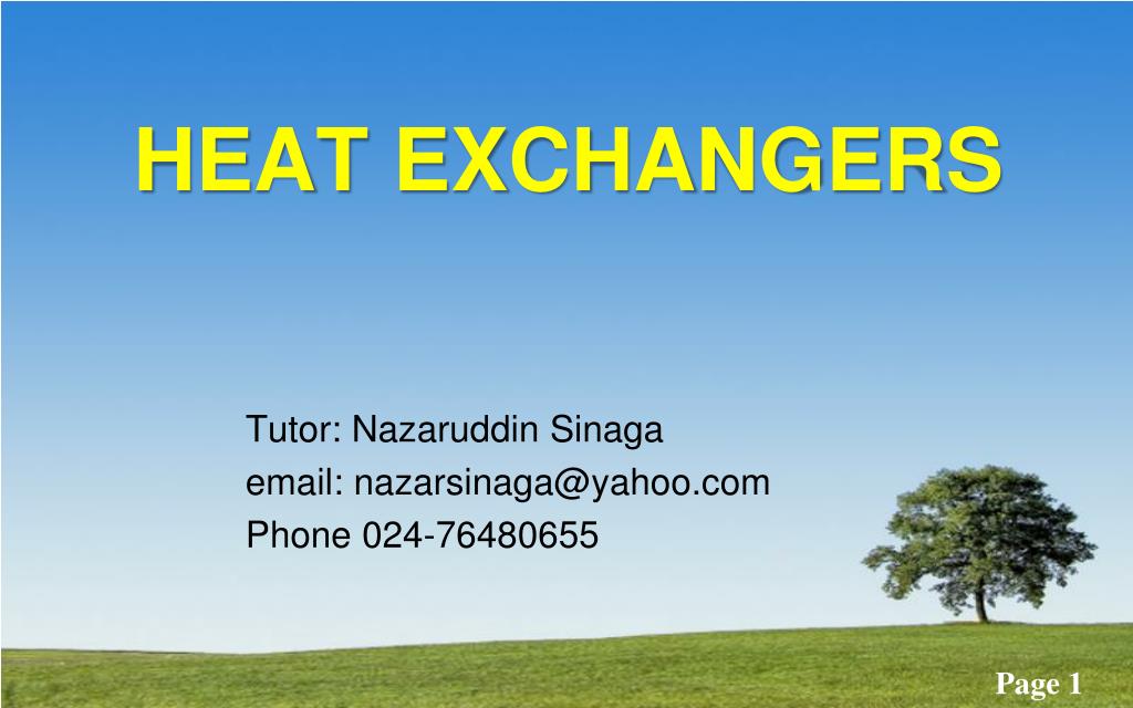 PPT - HEAT EXCHANGERS PowerPoint Presentation, free download - ID:4204670