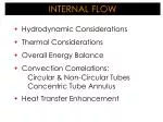 PPT - Heat Transfer Correlations for Internal Flow PowerPoint ...