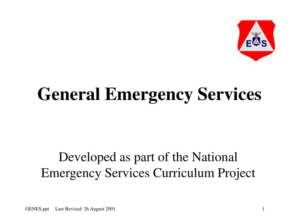 PPT - General Emergency Services PowerPoint Presentation, free download ...