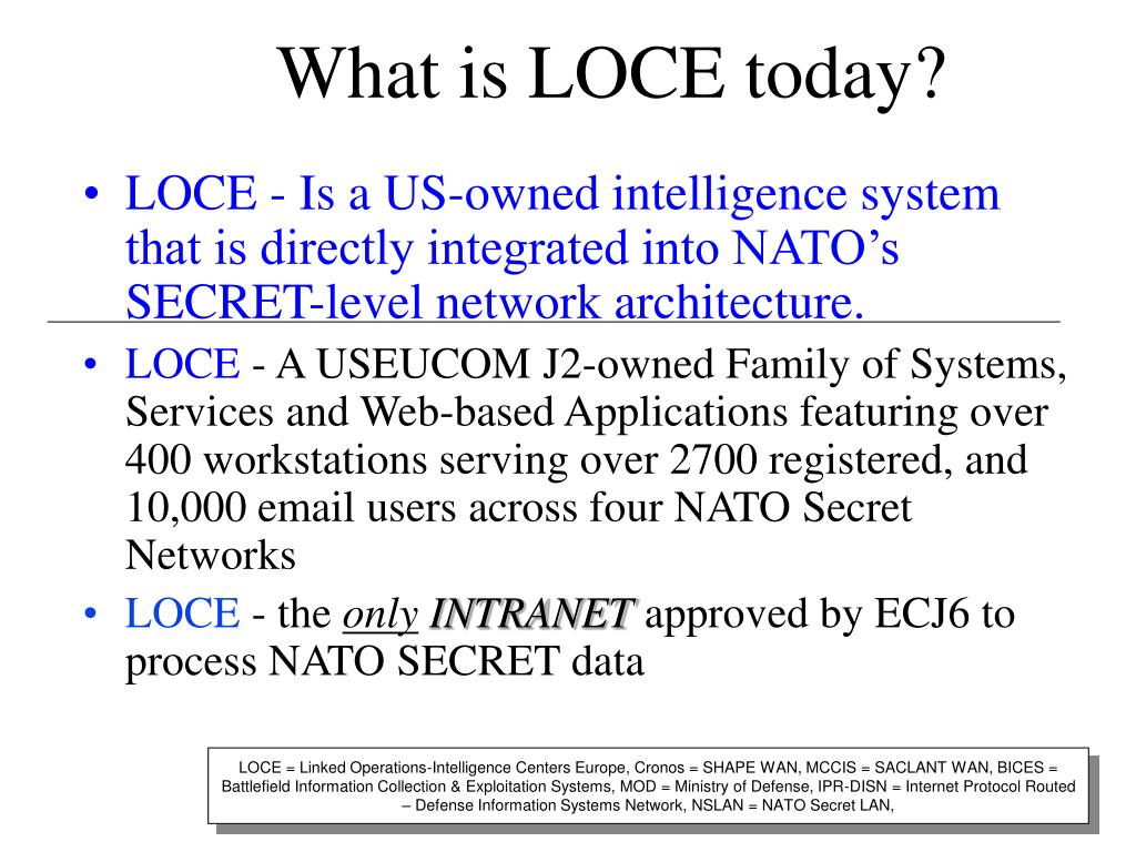 PPT - What is LOCE today? PowerPoint Presentation, free download - ID ...