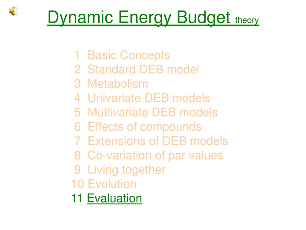 PPT - Dynamic Energy Budget theory PowerPoint Presentation, free ...